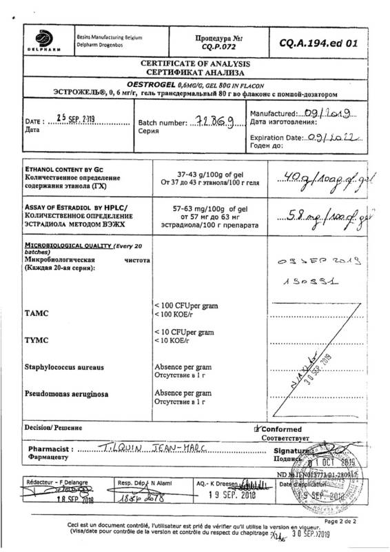 Схема приема эстрожель и утрожестан | Schems.org